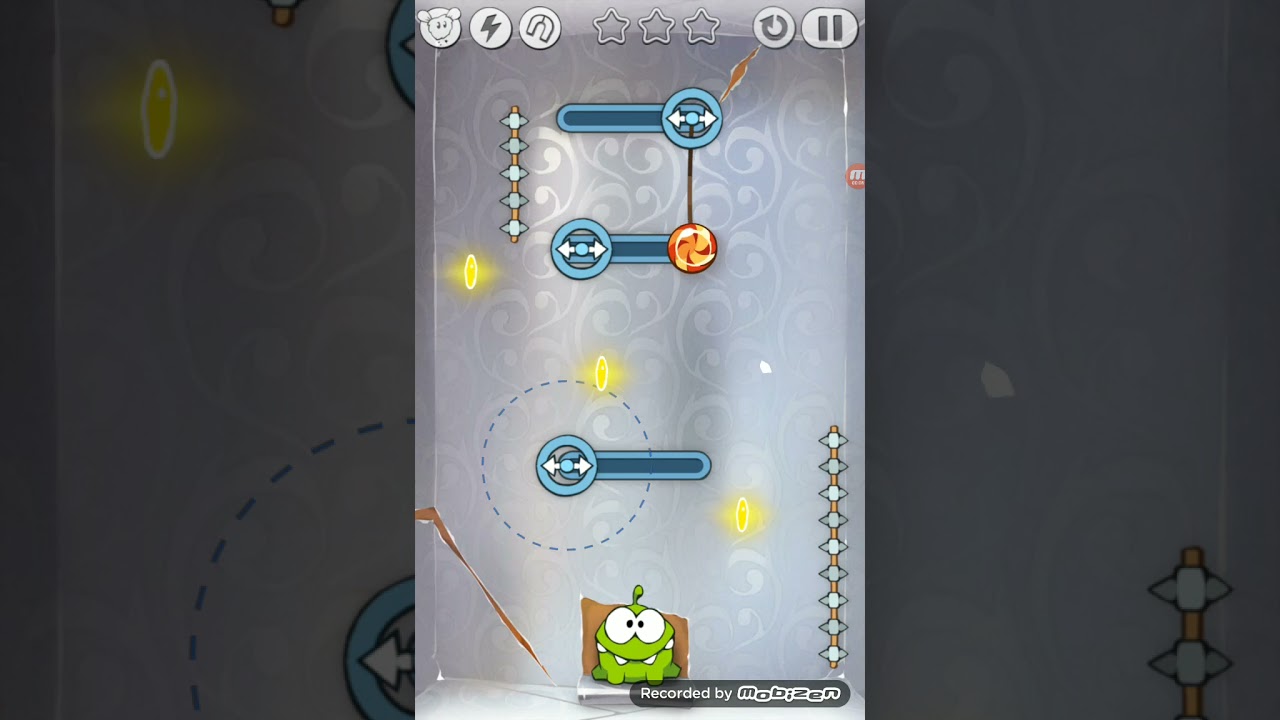 Om Nom sad in all boxes cut the rope - YouTube