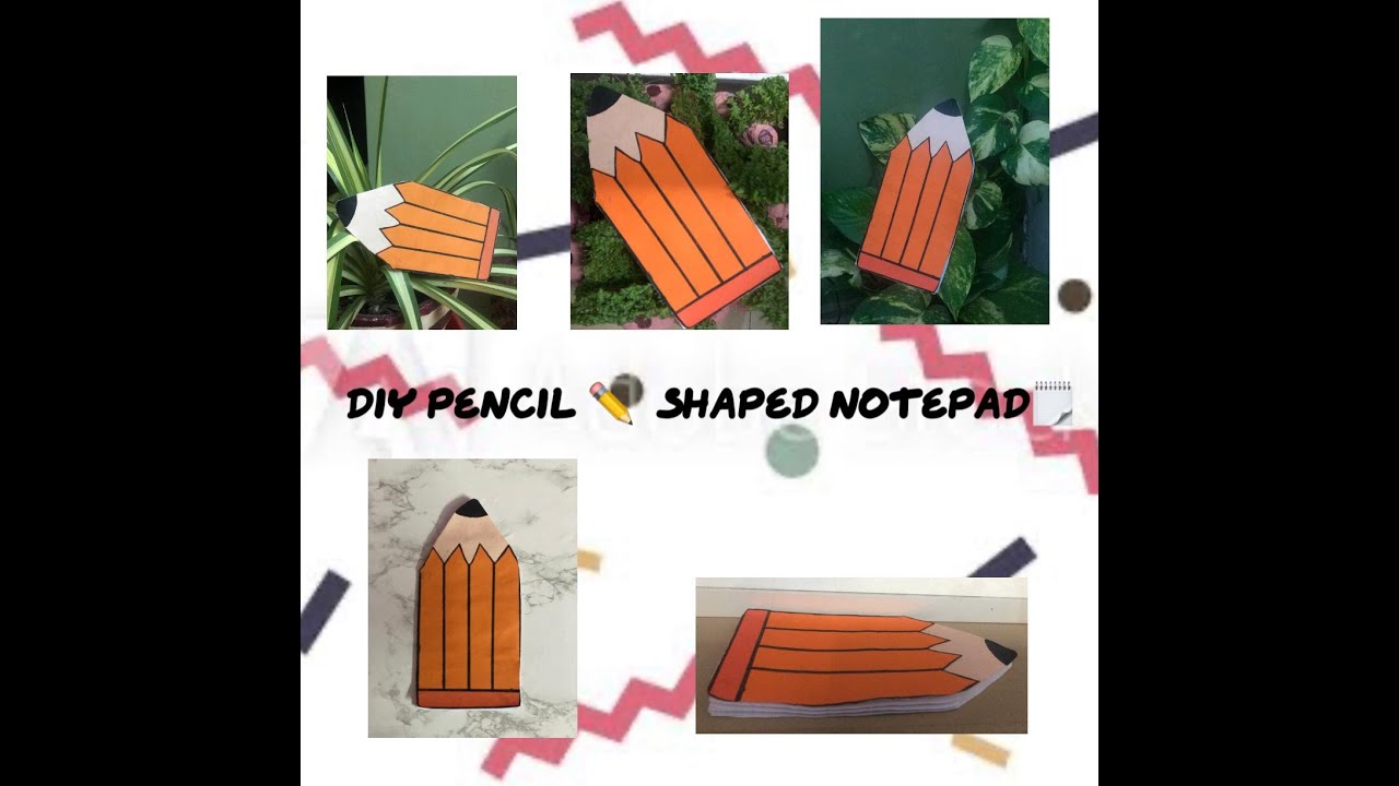 DIY pencil shaped notepad - YouTube