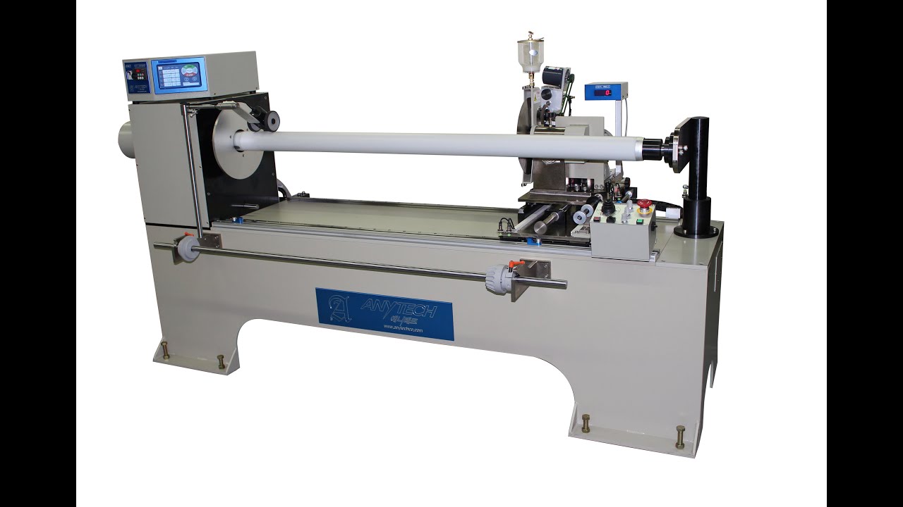 Anytech - 자동롤재단기 (Automatic Roll Cutting Machine) - YouTube