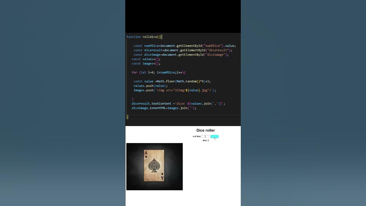Roll The Dice Fun With Javascript Coding Codelife Webdesign Coderlife Javascript Html Css