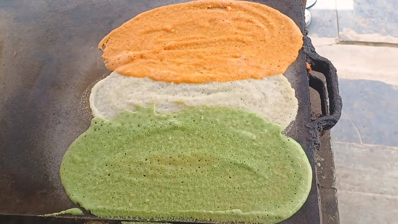 color dosa || vegetables dosa ||Independence day special dosa - YouTube