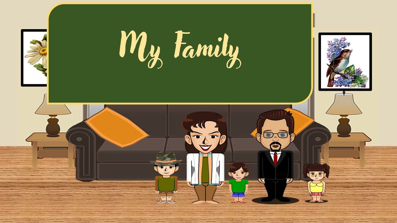 MY FAMILY | Happy Family | Talking about Your Family in English ...