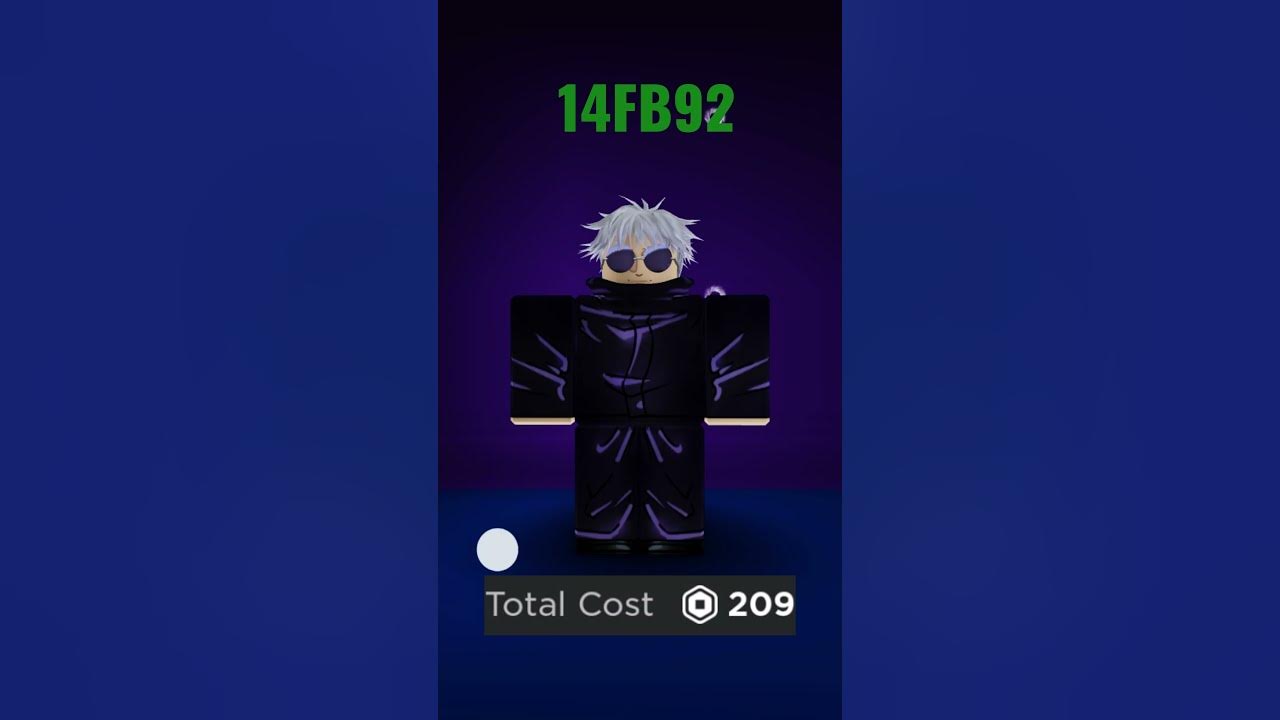 Gojo satoru outfit. code uses in catalog avatar creator, also join in ...