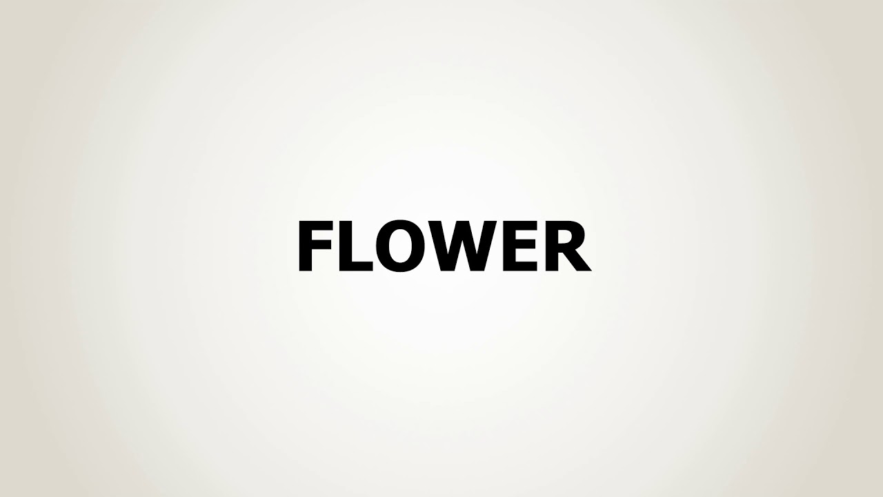 How to Pronounce Flower - YouTube