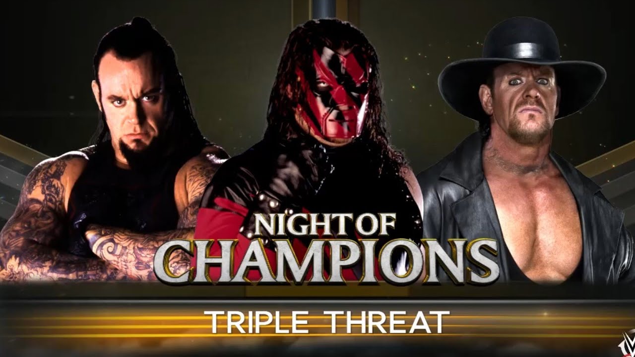 WWE Masked Kane vs The Undertaker vs The Undertaker: Night Of Champions ...