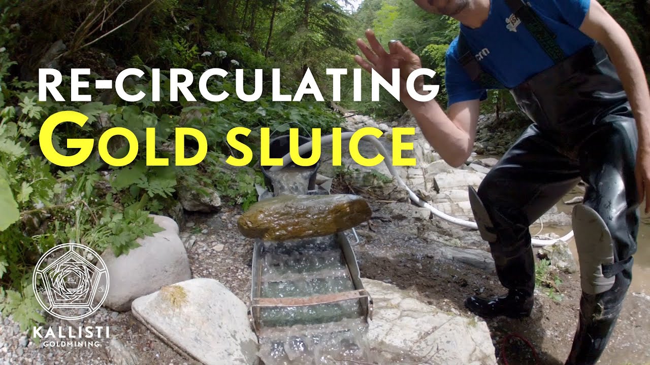 How to simply run a recirculating Gold sluice on a river - YouTube