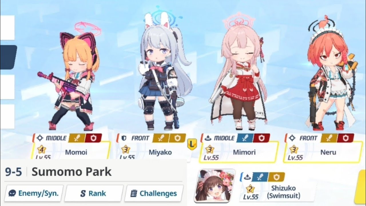 Blue Archive - Campaign 9-5 (3 Stars) Lvl 55 - YouTube