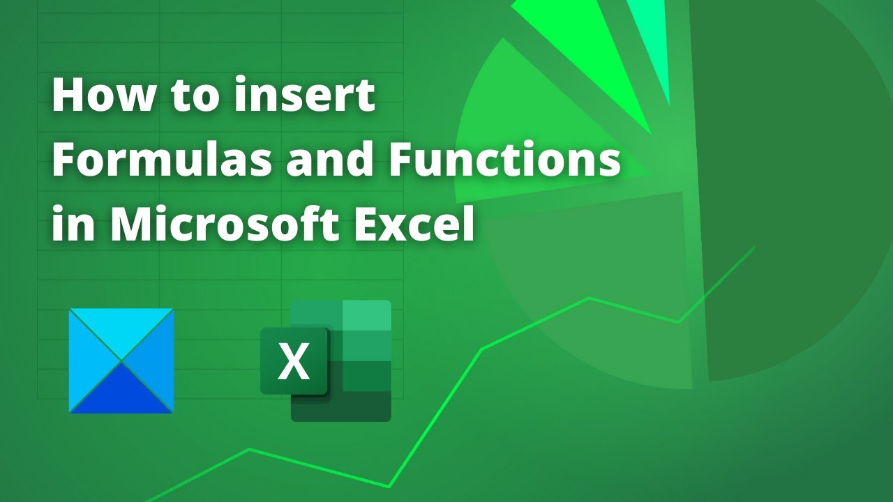 How To Insert Formulas And Functions In Microsoft Excel - Youtube
