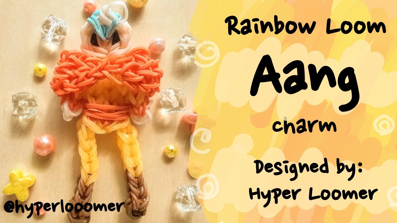 Rainbow Loom Aang Avatar the Last Airbender Charm | Hyper Loomer - YouTube
