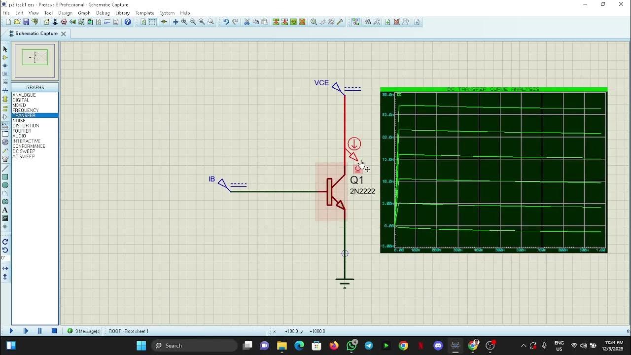 TASK 2 CE INPUT OUTPUT CHARACTERISTIC USING TRANSFER FUNCTIO PROTEUS VSM - YouTube