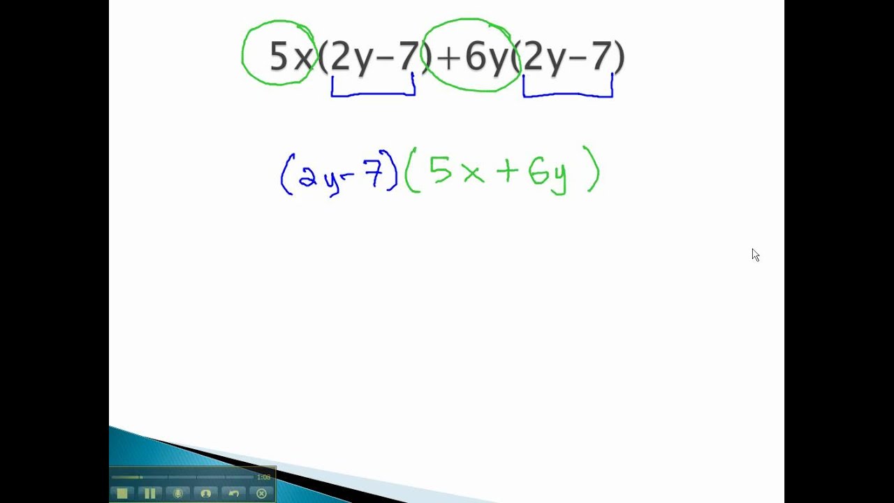 GCF and Grouping - Binomial GCF - YouTube