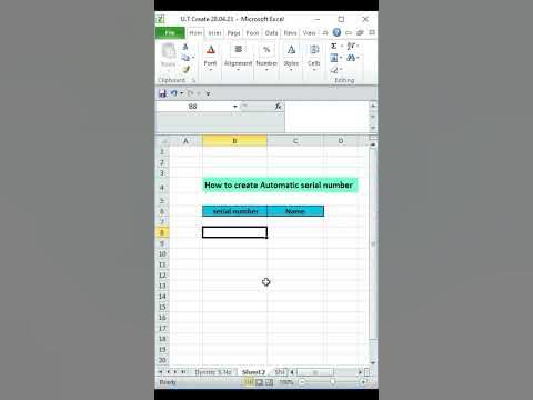 EXCEL TIP IN 2023 - HOW TO CREATE AUTOMATIC SERIAL NUMBERS - YouTube