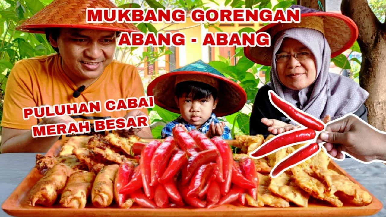 MUKBANG GORENGAN ABANG - ABANG PAKAI CABAI MERAH BESAR..!! - YouTube