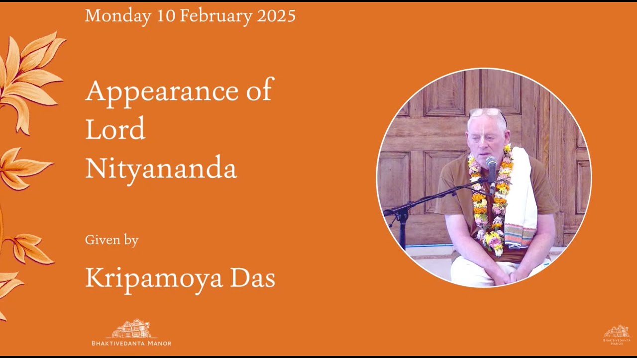 10Feb2024 | Special Class: Appearance of Lord Nityānanda | Kripamoya ...