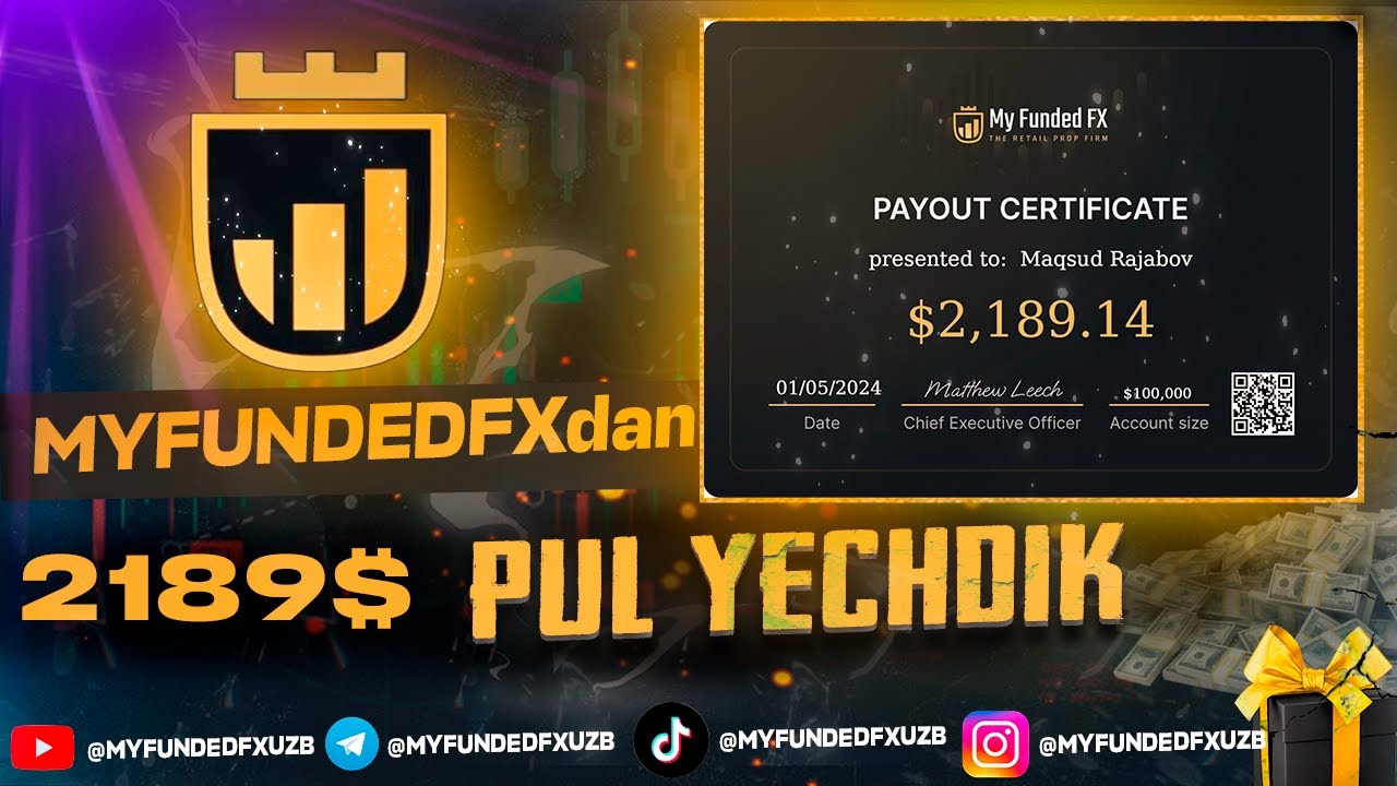 MYFUNDEDFX (MFFX) PROPDAN PUL YECHISH.. PAYOUT - YouTube