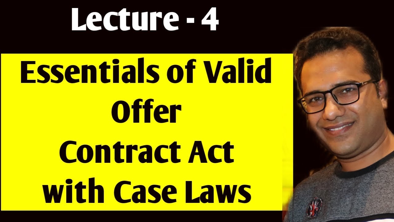 Lecture - 4 Essentials of Valid Offer - YouTube