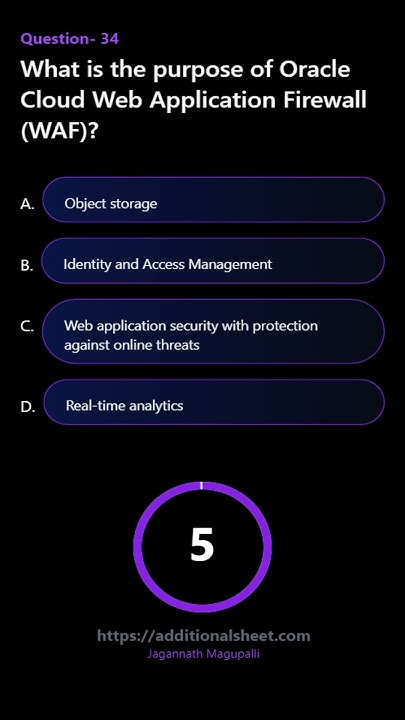 What is the purpose of Oracle Cloud Web Application Firewall WAF - YouTube
