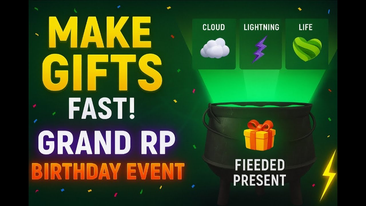 Grand RP Birthday Event: How to Make Gifts FAST! 🎁🔥 - YouTube