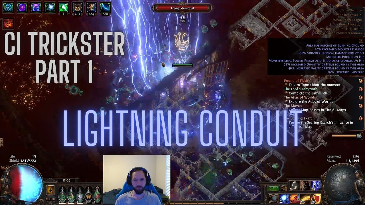 CI Trickster Lightning Conduit Part 1 | Path of Exile - YouTube