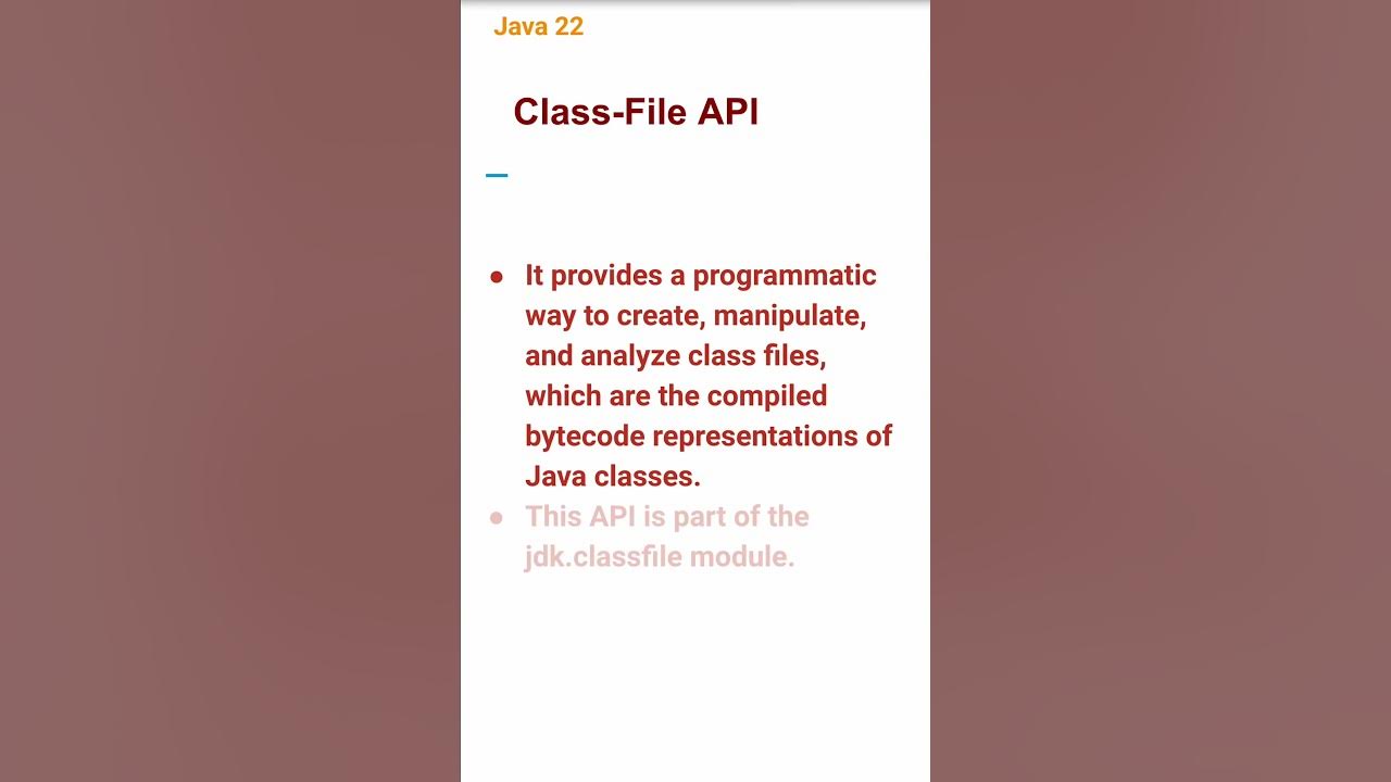 Class-File API (08) #java22 - YouTube