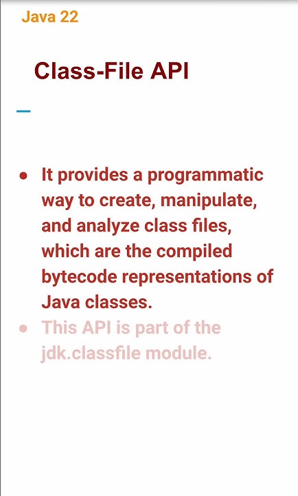 Class-File API (08) #java22 - YouTube