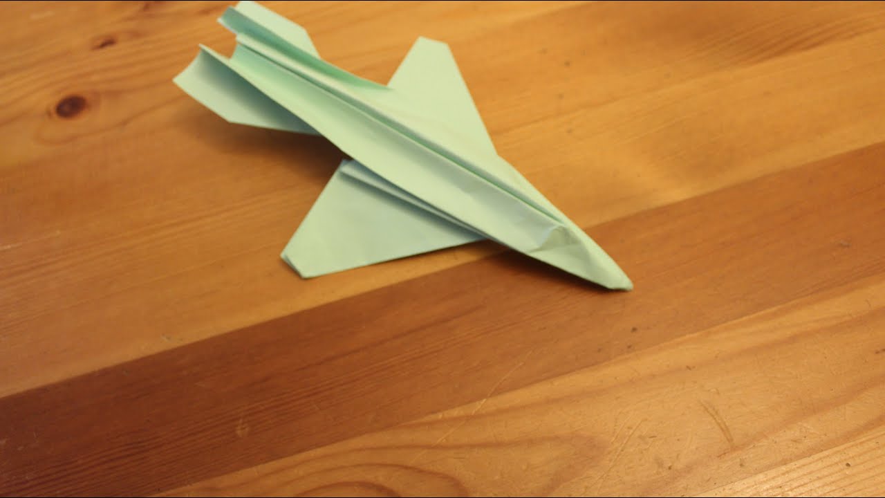 How to fold a paper airplane that flies over 60 feet-f 35 - YouTube