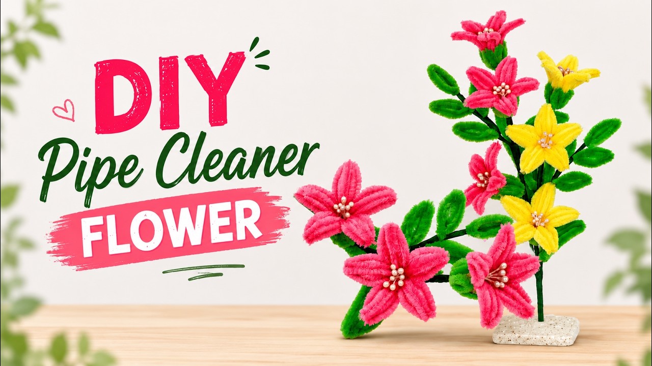 🌸 DIY Pipe Cleaner Flowers Tutorial 🌿 - YouTube