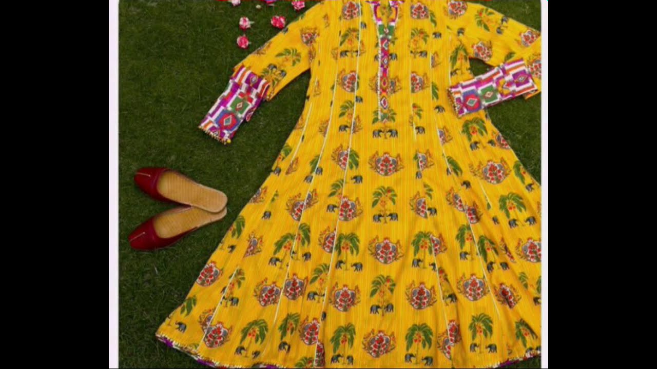 Yellow Kurtis yellow dress yellow frock designs for summer yellow lite ...