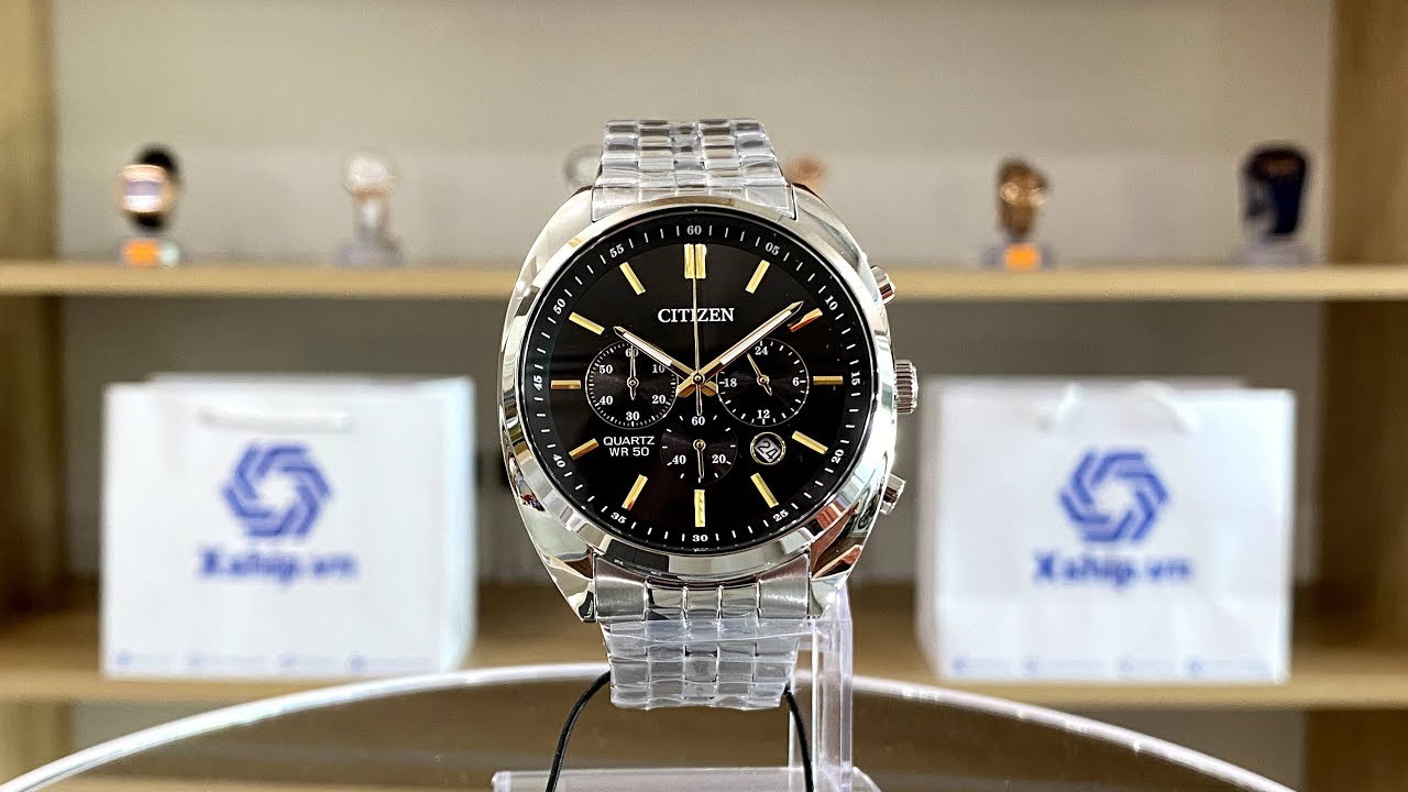 Xship.vn: Highlights | Citizen Chronograph Quartz Black Dial Men Watch AN8210-56E - YouTube