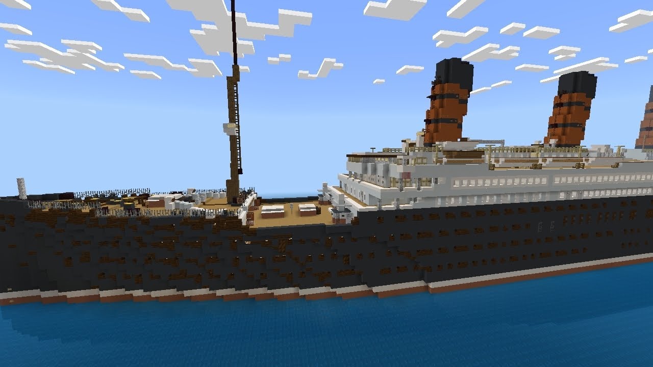 Minecraft RMS Titanic Cunard Livery - YouTube