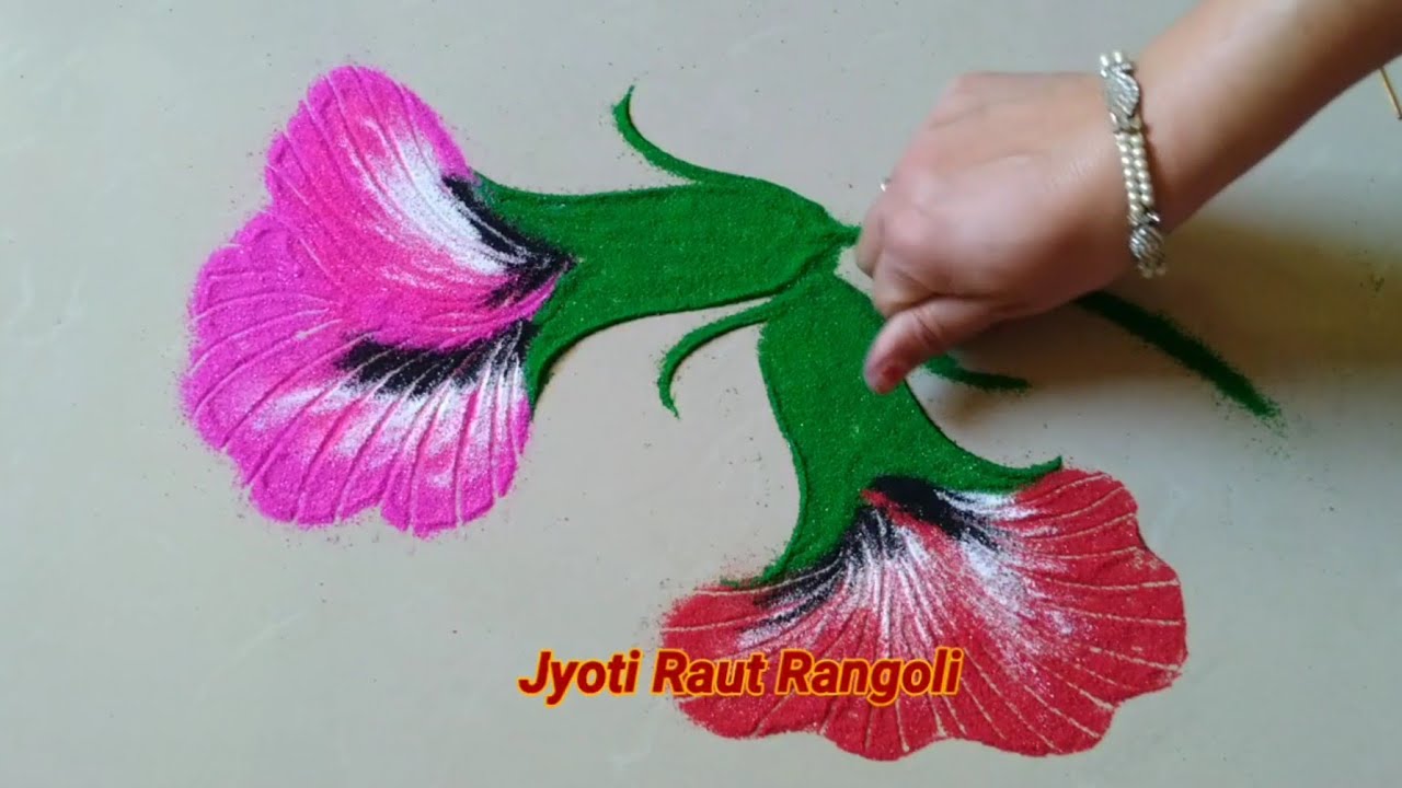 Beautiful and creative shading rangoli design by Jyoti Raut rangoli ...