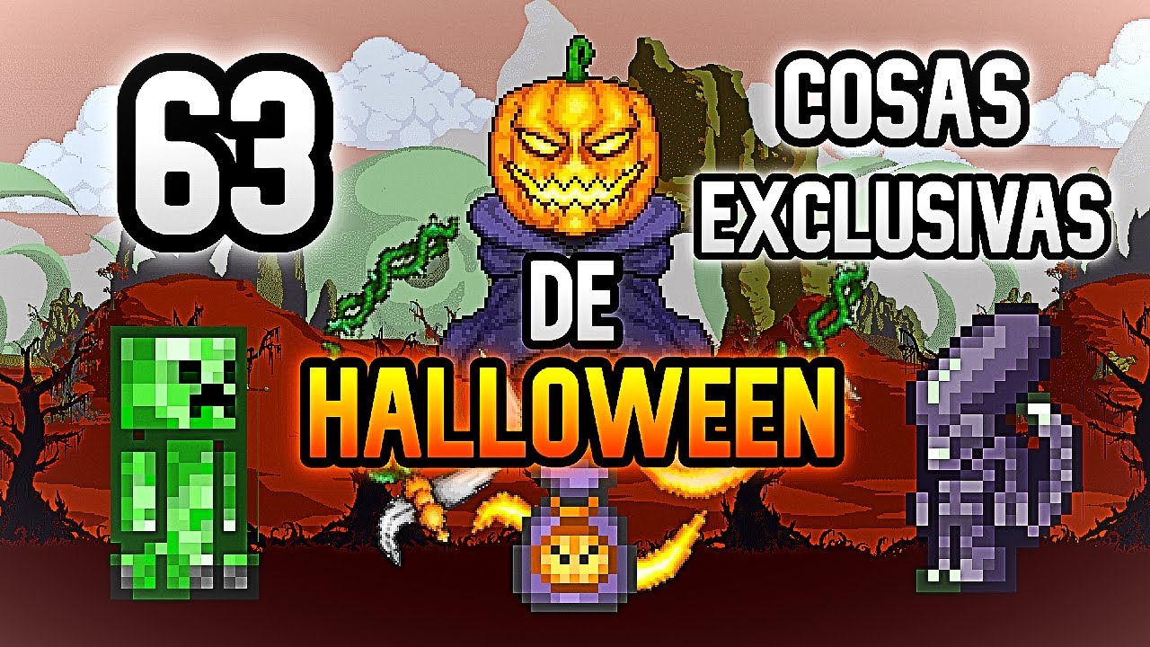 63 Cosas Exclusivas Del Evento De 🎃 Halloween En 🌳 Terraria 😱 | Para ...