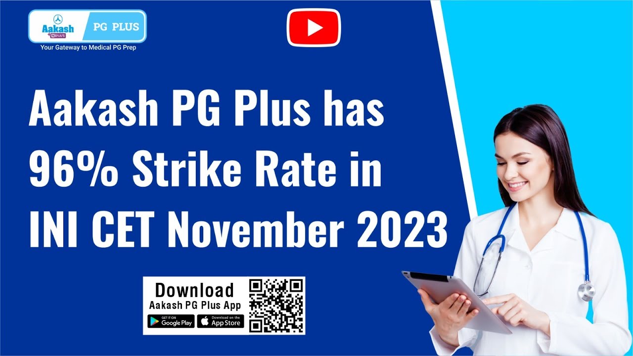 NEET PG/INI CET/FMGE/NExT Prep: Aakash PG Plus achieved 96% strike rate in the INI CET November ...