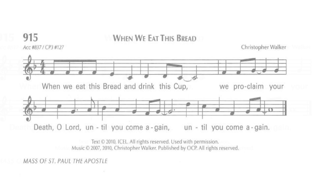 When We Eat This Bread -- Mass of St Paul the Apostle - YouTube