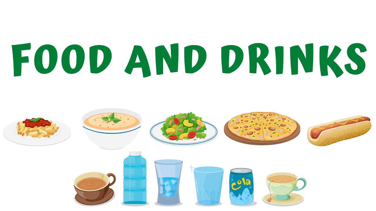 Food and drinks in English with pictures for toddlers, kids and ...