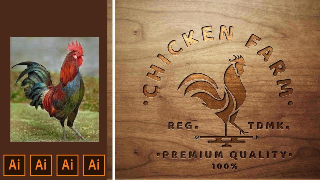 How to create logo by tracing real picture in Adobe illustrator ...