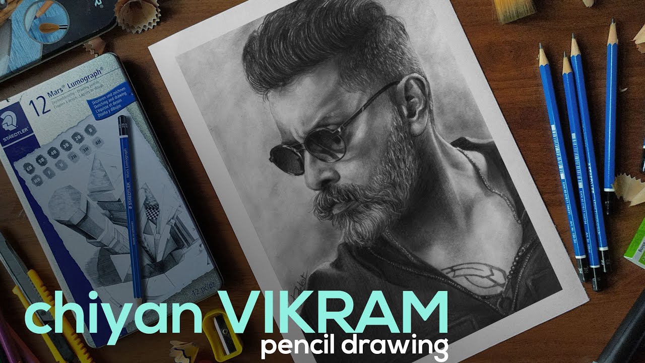 Chiyan Vikram Pencil drawing | Realistic Drawing | Chiyan Vikram ...