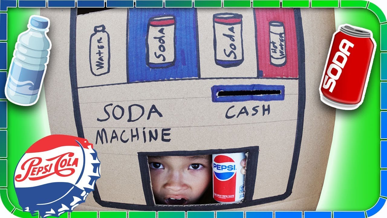 PEPSI Cola from SODA Vending Machine!!! Kids Pretend Play - YouTube
