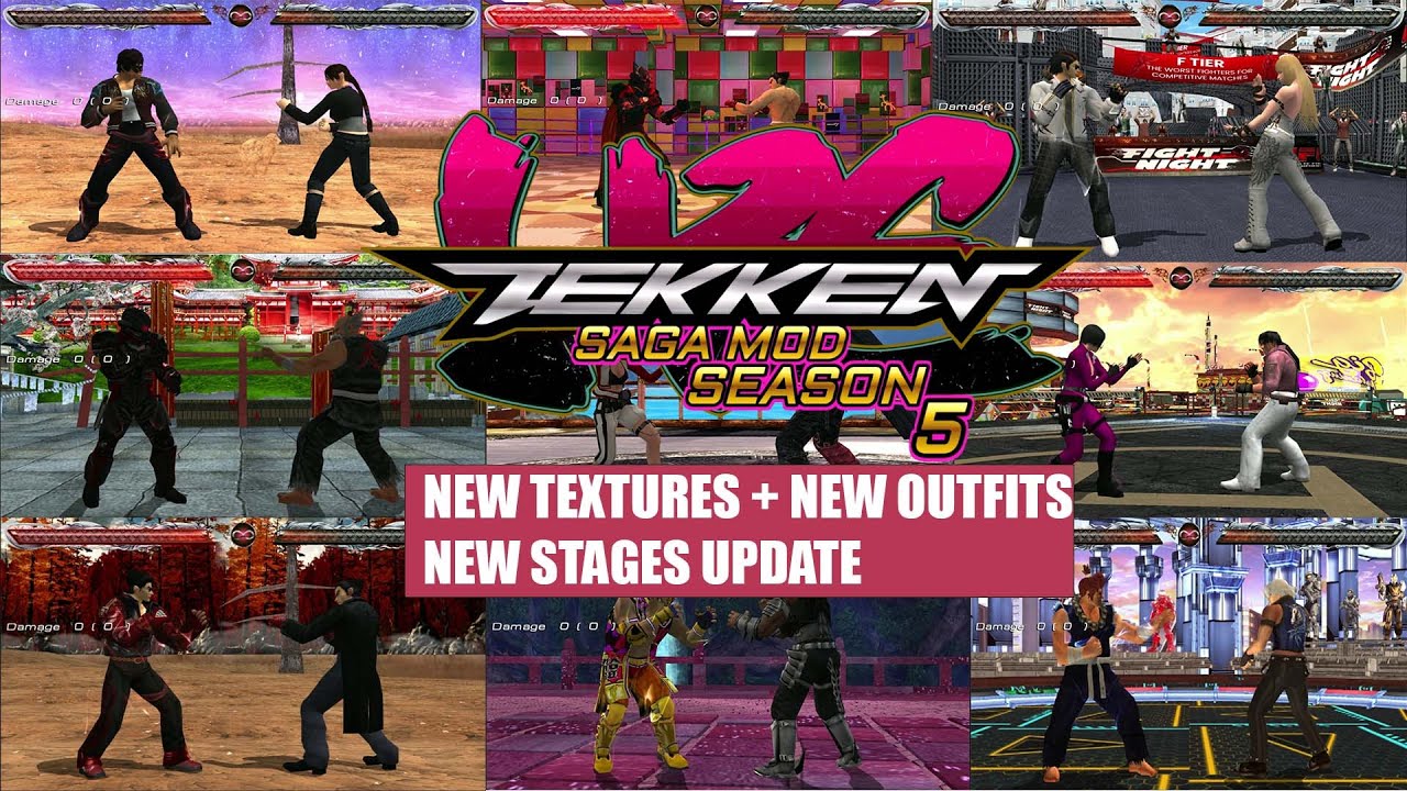 TEKKEN SAGA MOD SEASON 5 "UPDATE" NEW TEXTURE & NEW STAGES MOD - YouTube