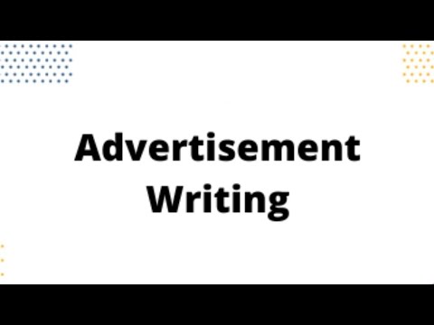 Advertisement Writing for Class 5 and 6 CBSE - YouTube