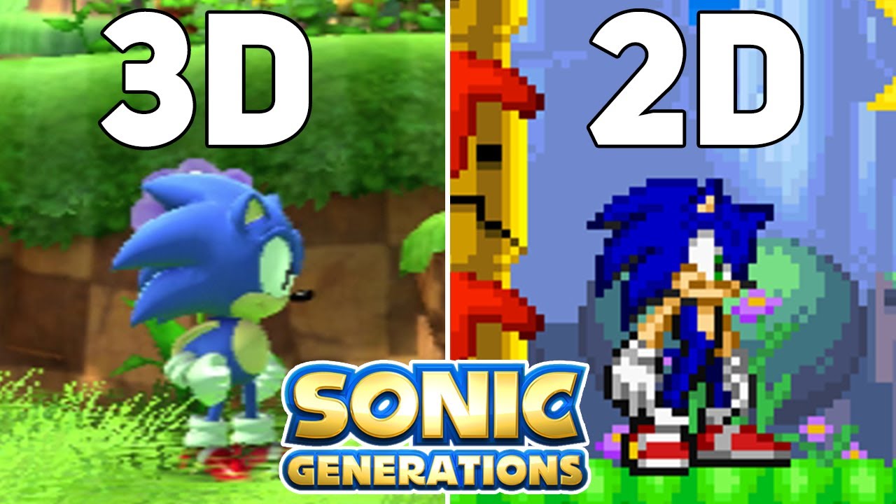 Sonic Generations (2011) XBOX 360 (3D) vs 2D Fan Game (Which One is ...
