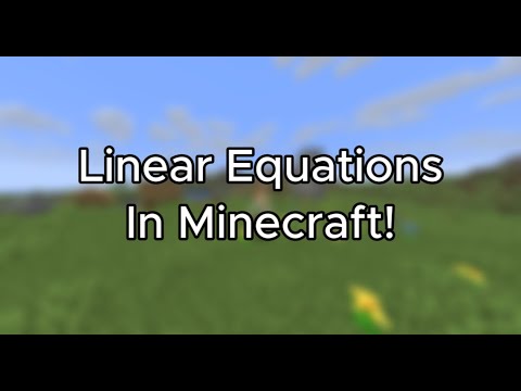 Minecraft Math: Algebraic Linear Equations - YouTube