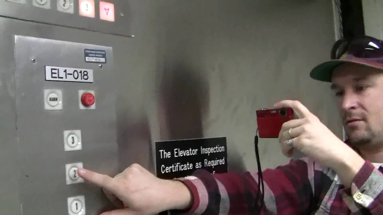 Riding the vintage Dover hydraulic freight elevator in Meliora Hall ...