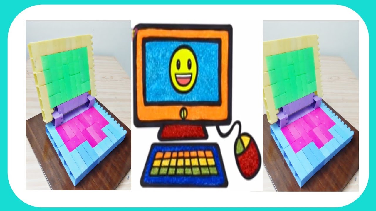 Building blocks for kids|How to make a laptop in blocks - YouTube