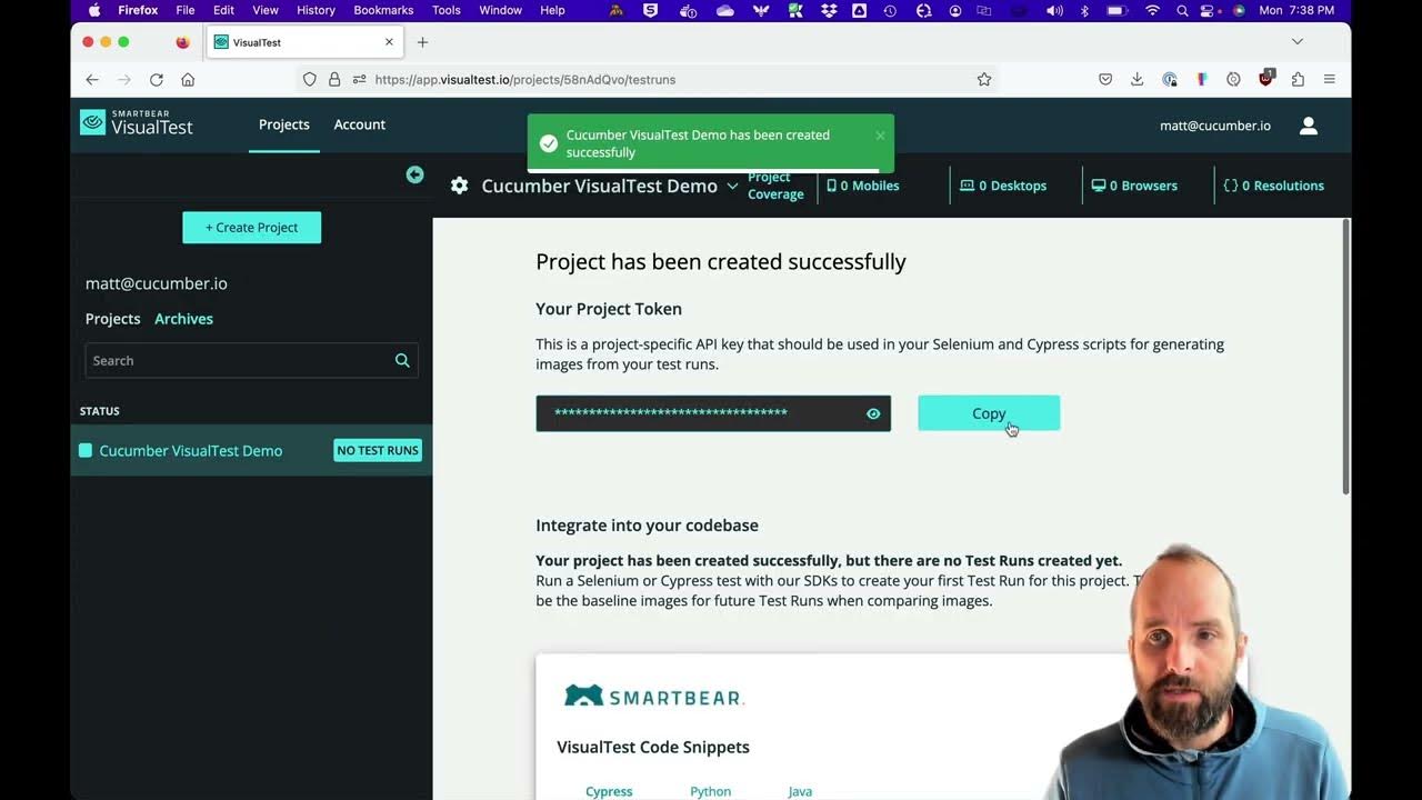 Cucumber + VisualTest Demo - YouTube