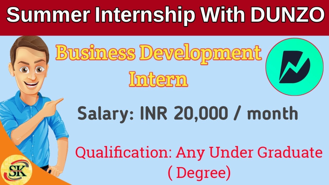 Dunzo Summer Internship | Salary 20k per Month | Business Development Intern Program | Any ...