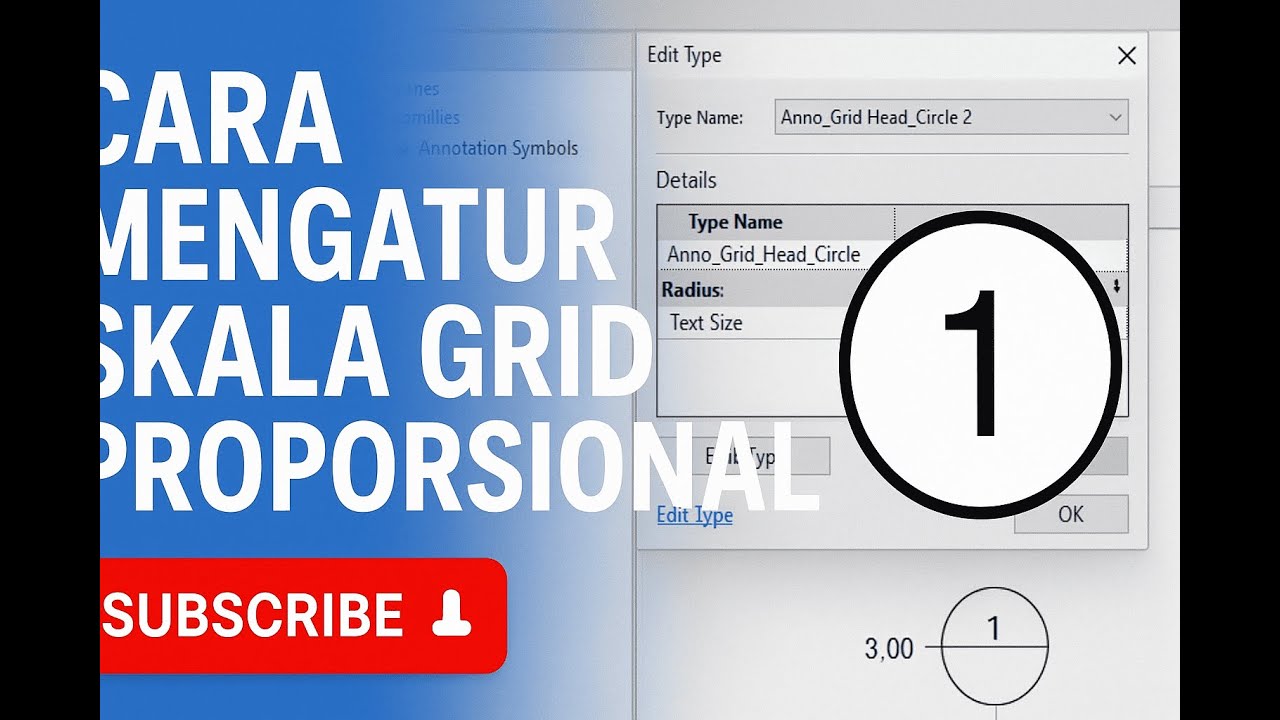 Cara Mengatur Skala Grid Struktur Revit Agar Proporsional | Tutorial ...