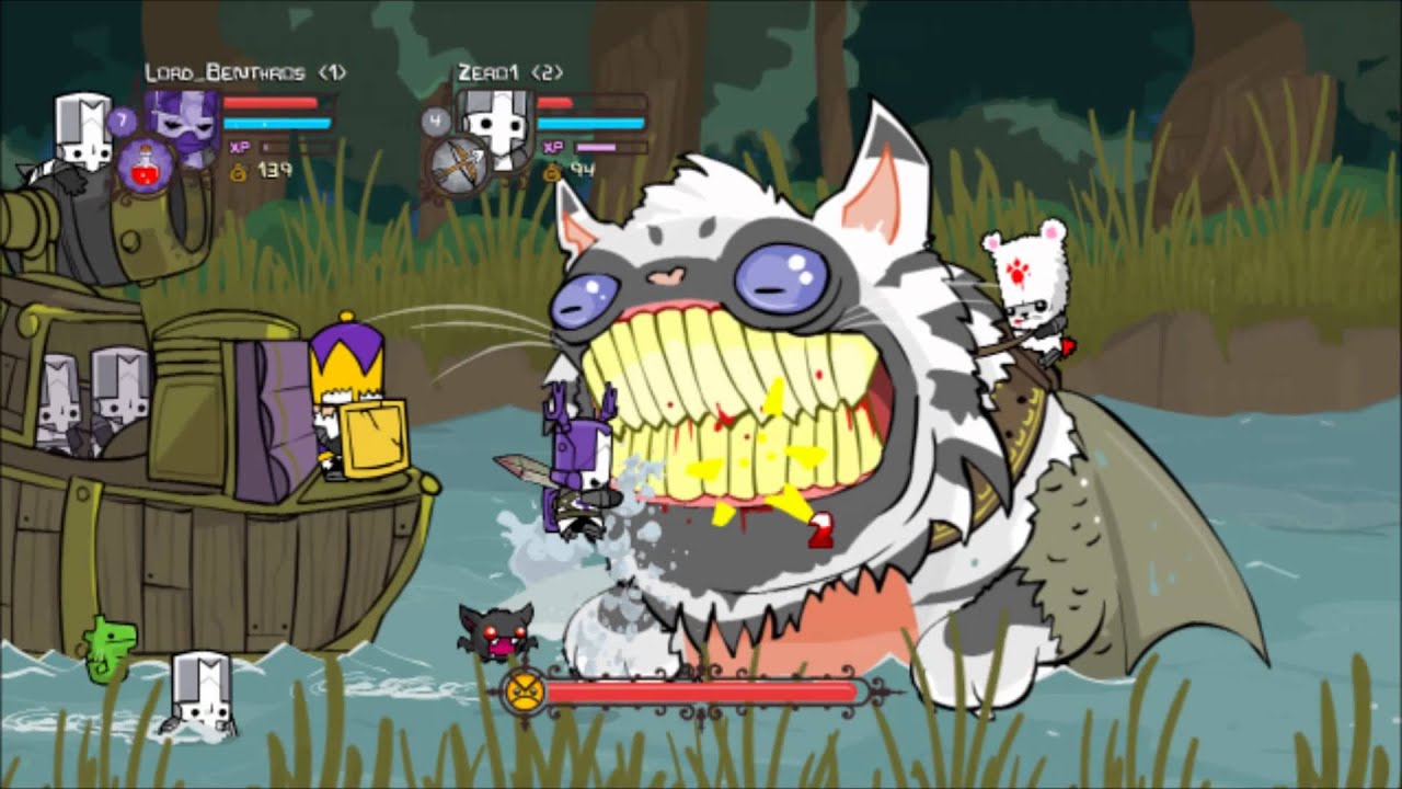 Let's Play Together Castle Crashers #02 - Monster Katzenfisch - YouTube