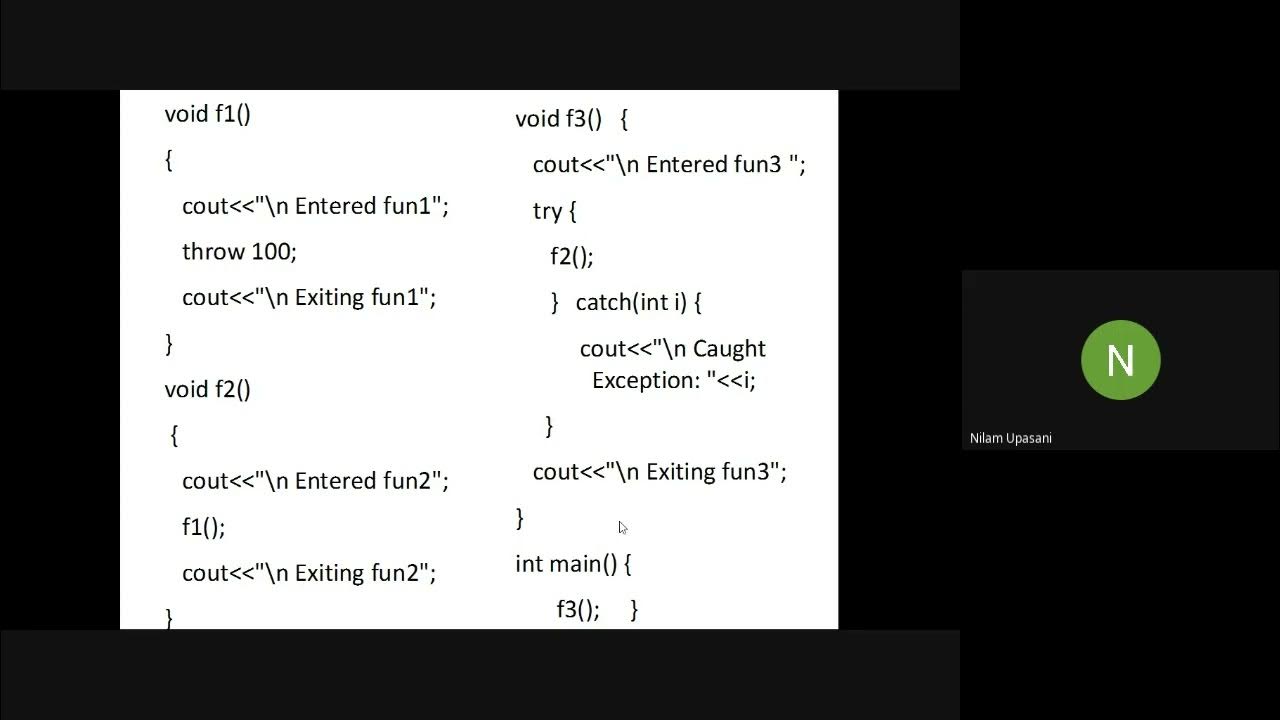 19 Nested Try Catch And Stack Unwinding Youtube