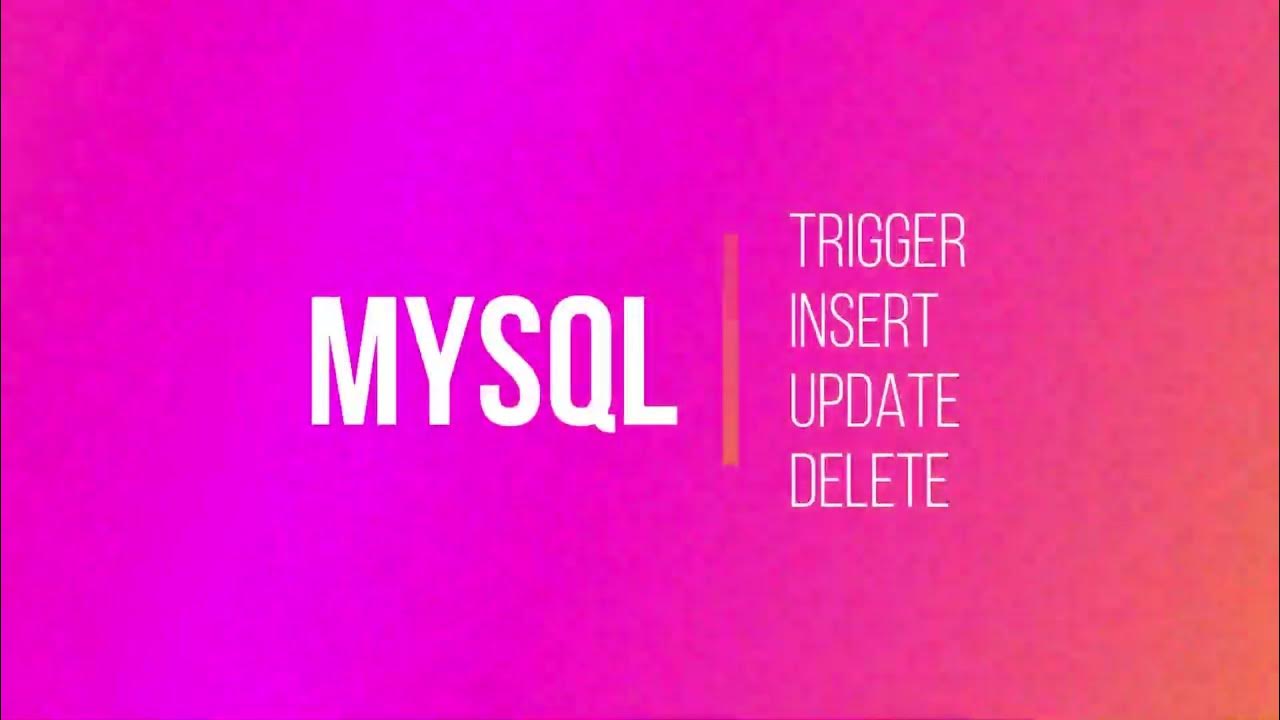 Mysql Trigger Youtube